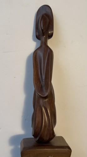 Vintage Frank Coronado Mahogany carved sculpture 18 3/4" tall Hair Line ...