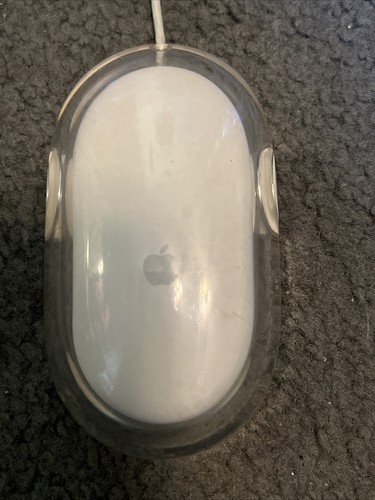 Genuine Apple Optical Mouse Clear White USB M5769 TESTED AND WORKS ...