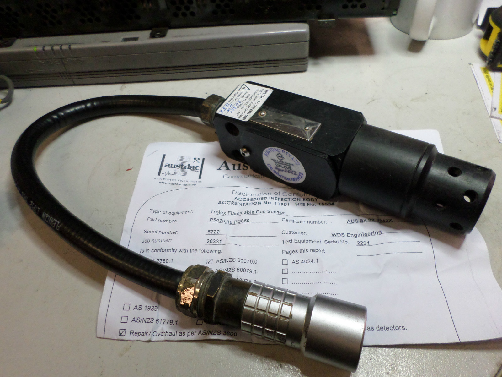 TROLEX FLAMMABLE GAS REMOTE SENSOR Part No: P5476.30.PD650 - CH4 ...