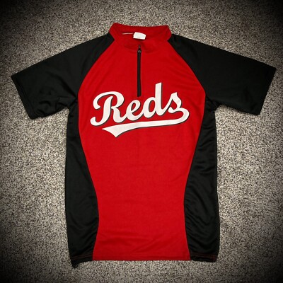 CINCINNATI REDS POLYESTER T-SHIRT sga script cycling jersey? activewear ...