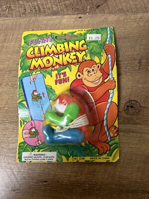 Vintage Plastic Climbing Monkey Toy | eBay