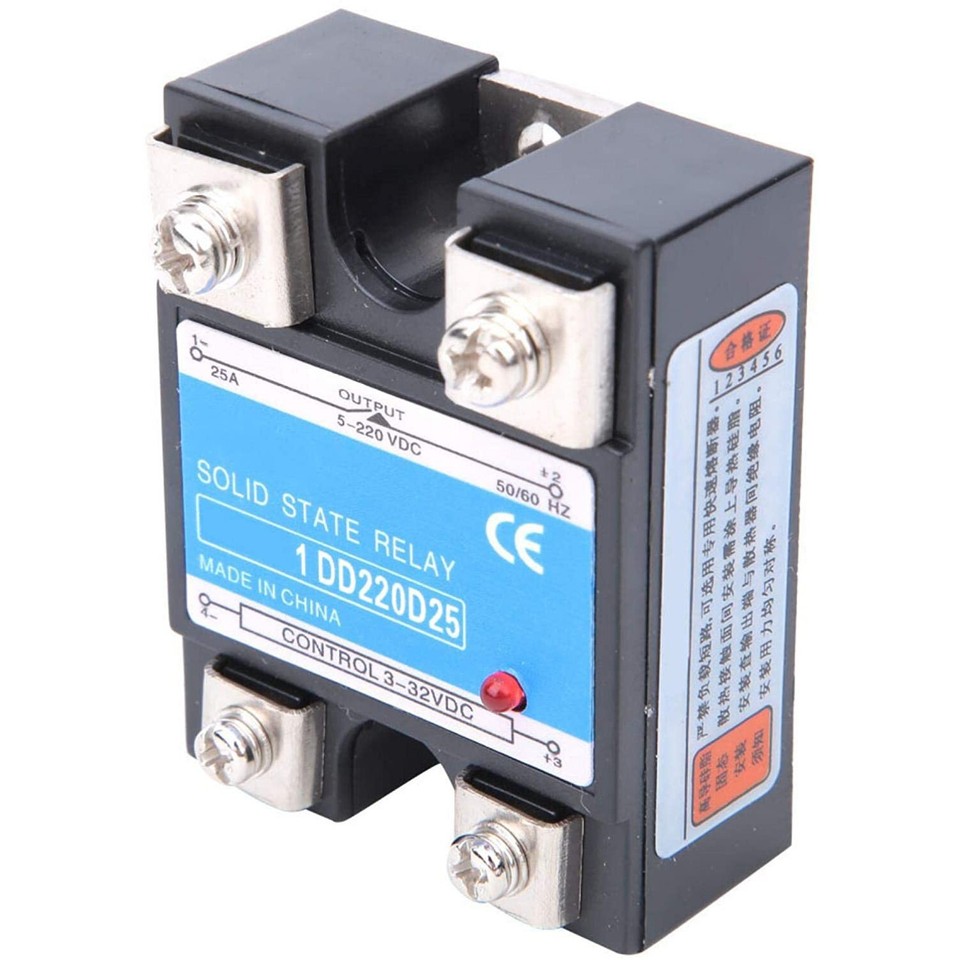 Solid State,Relay,SSR-25DD DC To DC Input 3-32VDC To Output 5-240VDC ...