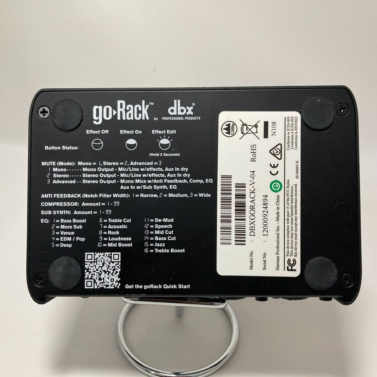 DBX Go Rack Audio Processor Equalizer PA Processor Used From DBX Go Rack Audio Processor Equalizer PA Processor Used From