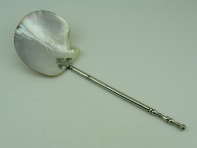 Perlmutt Austern Muschel Kaviar Löffel Vorleger Kelle 24 cm ║ Vintage ...