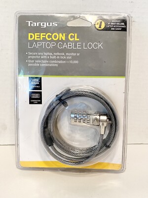 PA410U Targus Defcon CL Laptop Cable Combination Lock | eBay