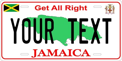 Jamaica Crest License Plate Personalized Car Auto Bike Motorcycle ...