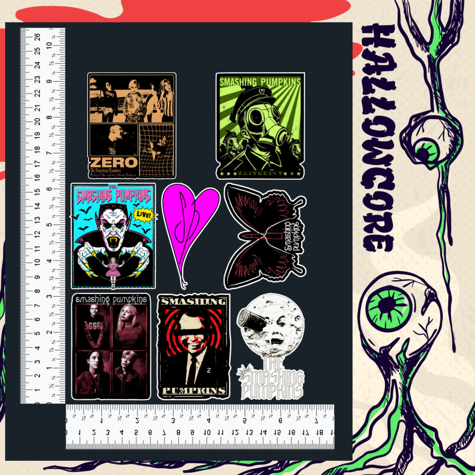 The Smashing Pumpkins Inspired Sticker Pack 01 (8 Stickers) Alternative ...