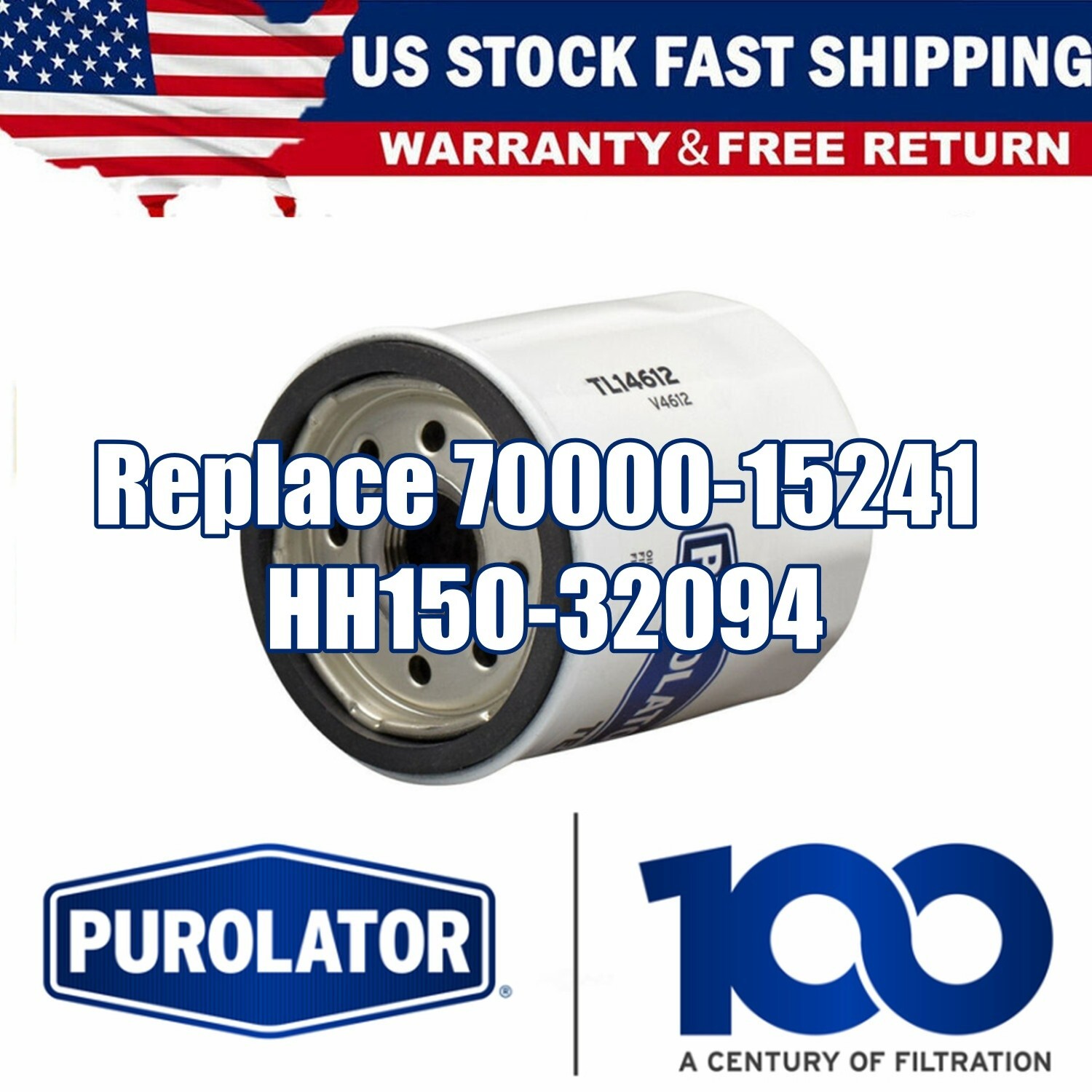 For Kubota Engine Oil Filter HH150-32094 70000-74034 Purolator OEM | eBay