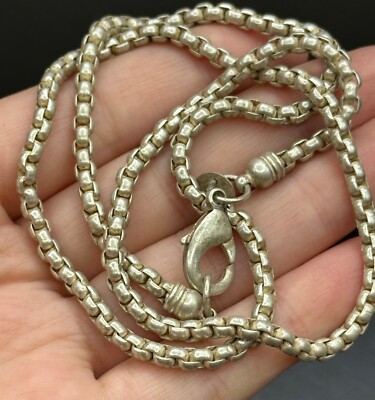 Vintage Unique 925 sterling Thailand silver coated Cuban style chain | eBay