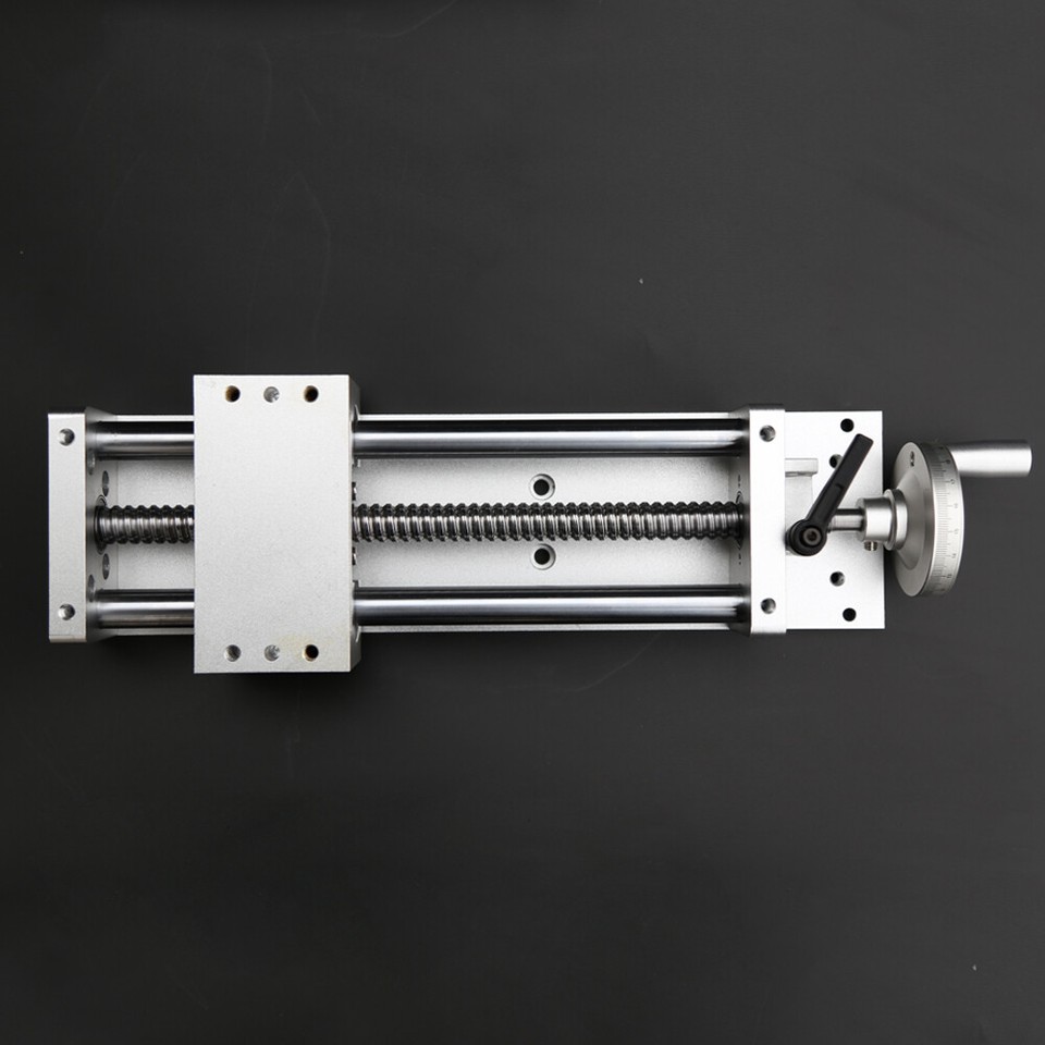 200MM Manual Cross Sliding Table Linear Rail Slide Stage Actuator Table ...
