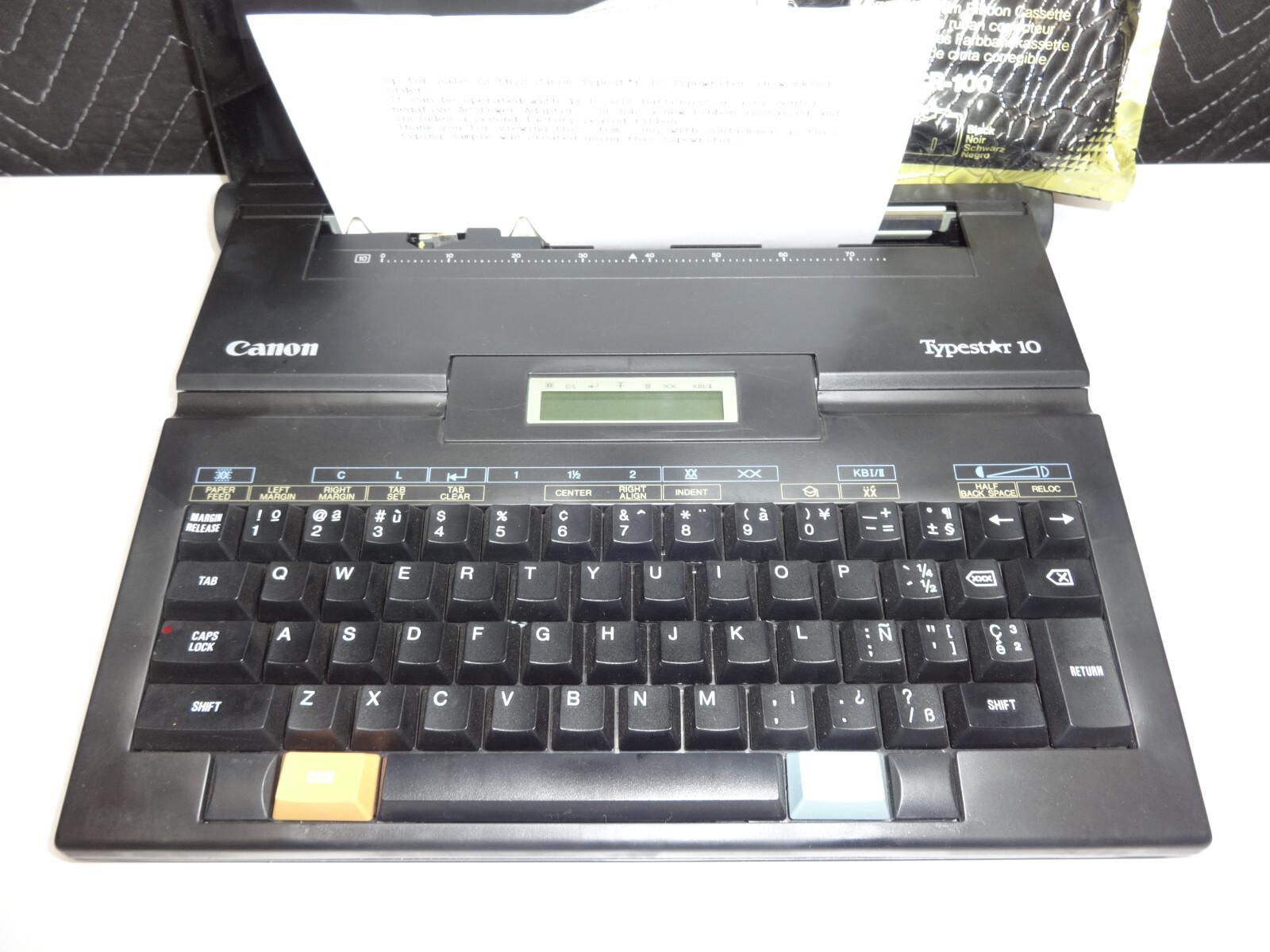 Canon Typestar 10 Battery / AC Adapter Operated Typewriter With Case ...