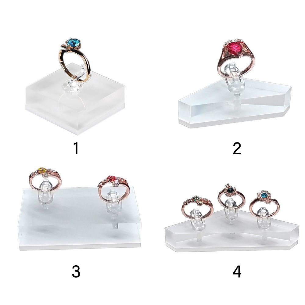 Storage Jewellery Stand Acrylic Ring Brackets Gift Jewelry Display Rack ...
