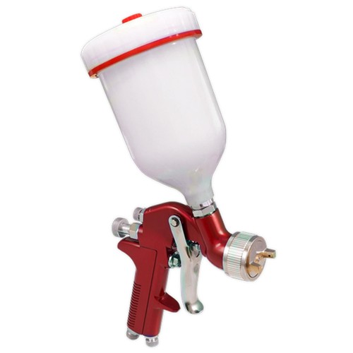 Sealey HVLP Mini Gravity Feed Air Spray Paint Gun 1.4mm Nozzle Auto Car ...