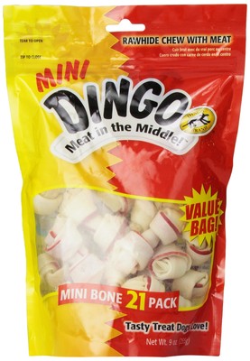 Dingo Rawhide Mini Bones, 21-Count Value Bag | eBay