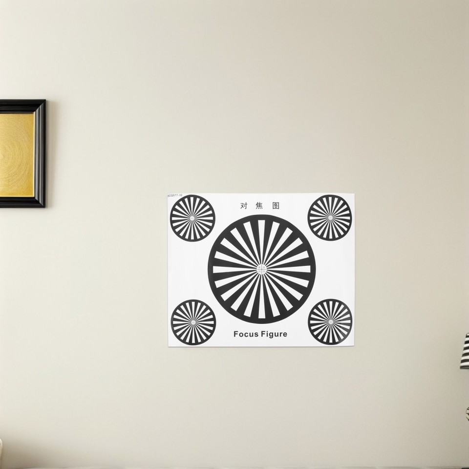 Camera Test Card Security Focus Chart Target for Cctv Black and White ...