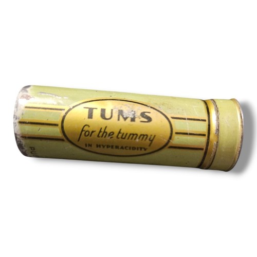 1940’s TUMS Green Tin 10 Cent Roll Of Tums For The Tummy Push Up Bottom ...