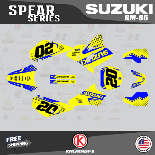 Graphics Decal Kit For Suzuki RM85 (2001-2023) RM 85 Spear Series ...