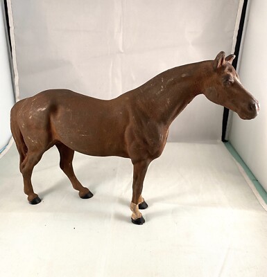 Vintage Hubley 1940s Cast Iron Brown Derby Horse 10.5” Length | eBay