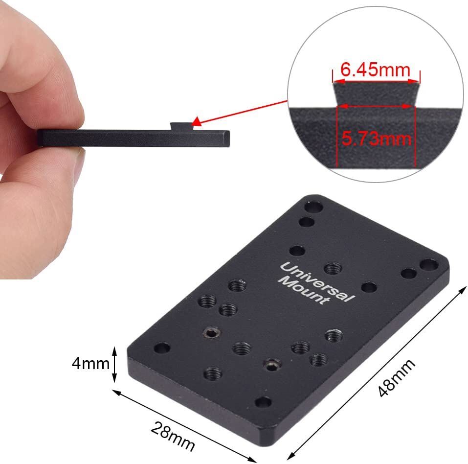 Universal All Glock Rear Sight Mount Plate Base Fit For RMR Red Dot ...