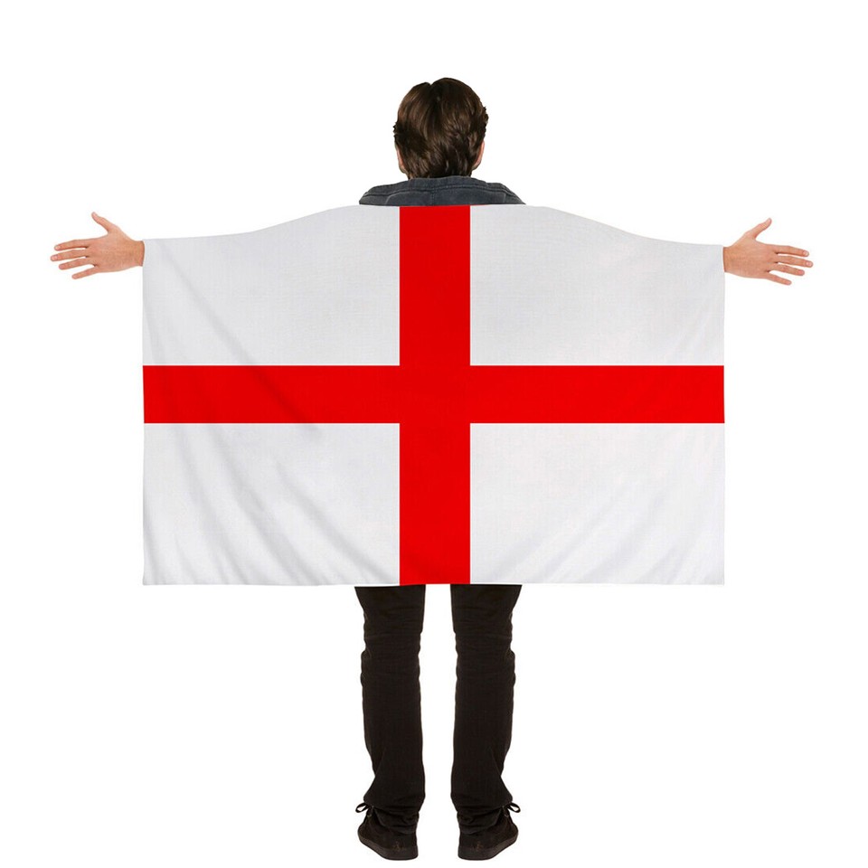 England Flag 8x5FT, 5x3FT, 3x2FT St George Cross Brass Eyelets Double ...