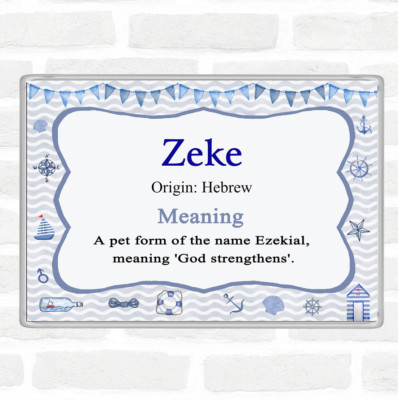 Zeke Name Meaning Jumbo Fridge Magnet Nautical | eBay