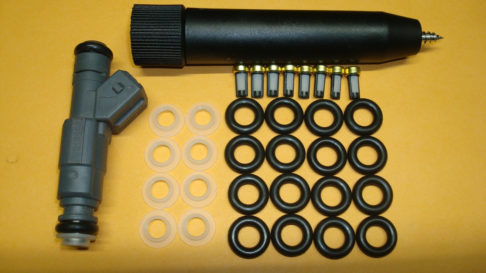 8 Cyl Bosch Type 3 EV3 - EV6 Fuel Injector Rebuild/Repair kit with ...