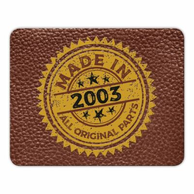 Mousepad "Made in 2003" - Leder-Optik - Geburtstag - Geschenk ...