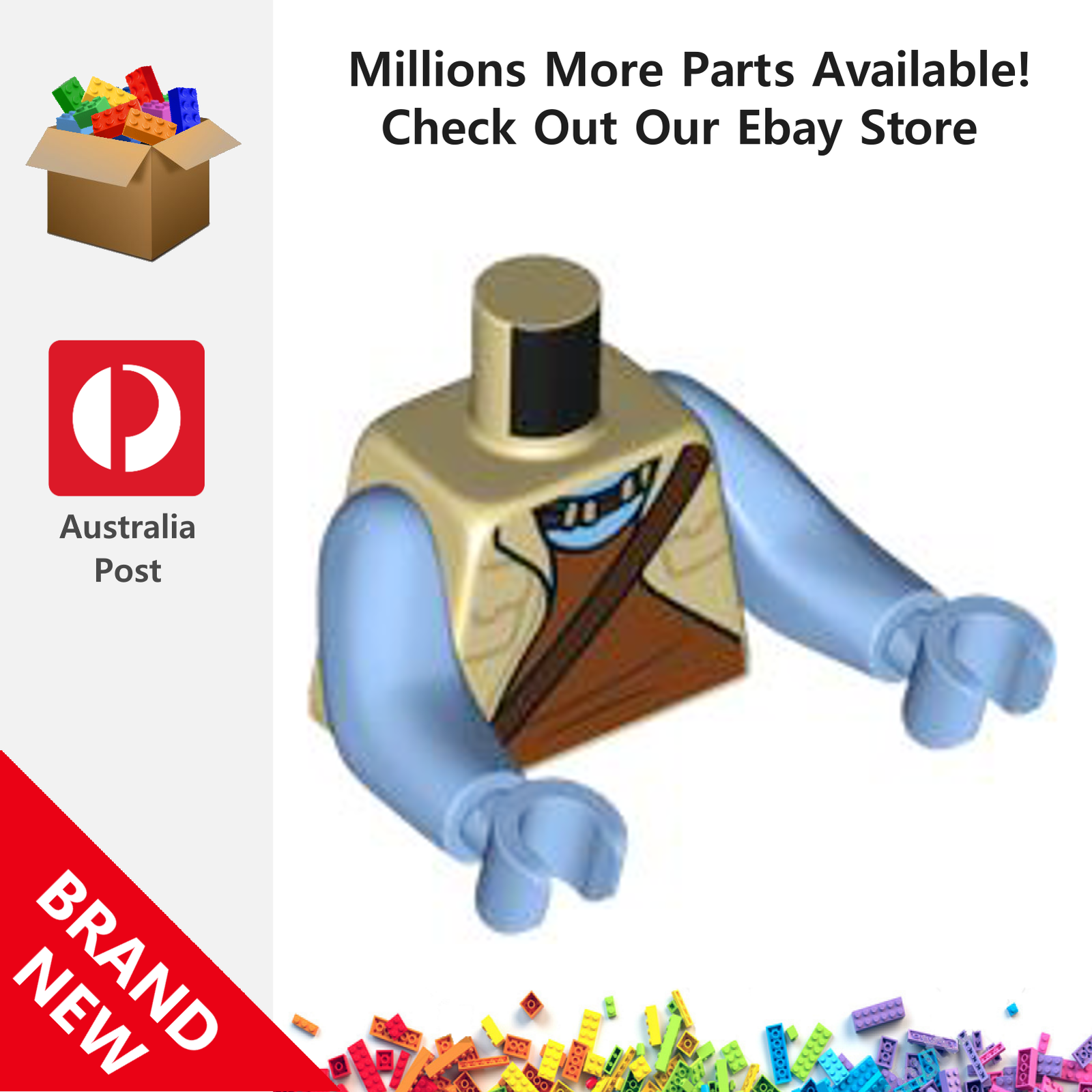 Genuine LEGO™ Tan Torso Jacket over Reddish Brown 973 6411883 New | eBay