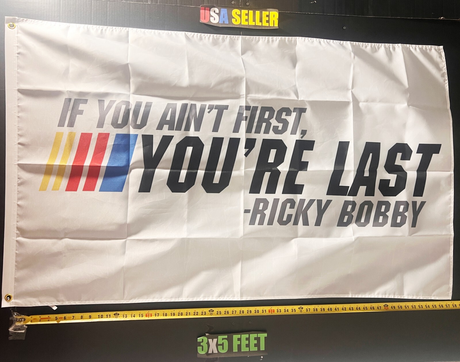 Racing Flag FREE FIRST CLASS SHIP Ricky Bobby Nascar Dirt Racing Beer ...