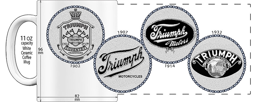 TRIUMPH LOGOS 1902 to 1932 PRE-WW11 MOTORCYCLE "HIGH DETAILED" IMAGE ...