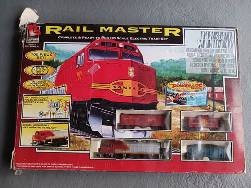 Life Like HO Scale Rail Master Santa Fe Train Set 433-8608 - Runs Great ...