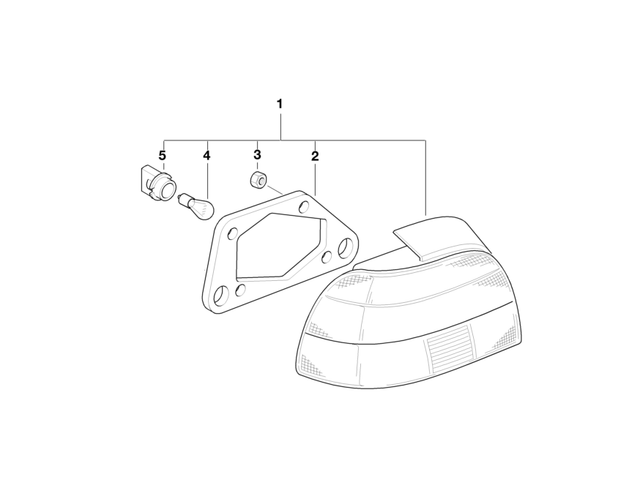 BMW 5 E39 Rear Light Bulb Socket 63216903651 6903651 Genuine for sale ...