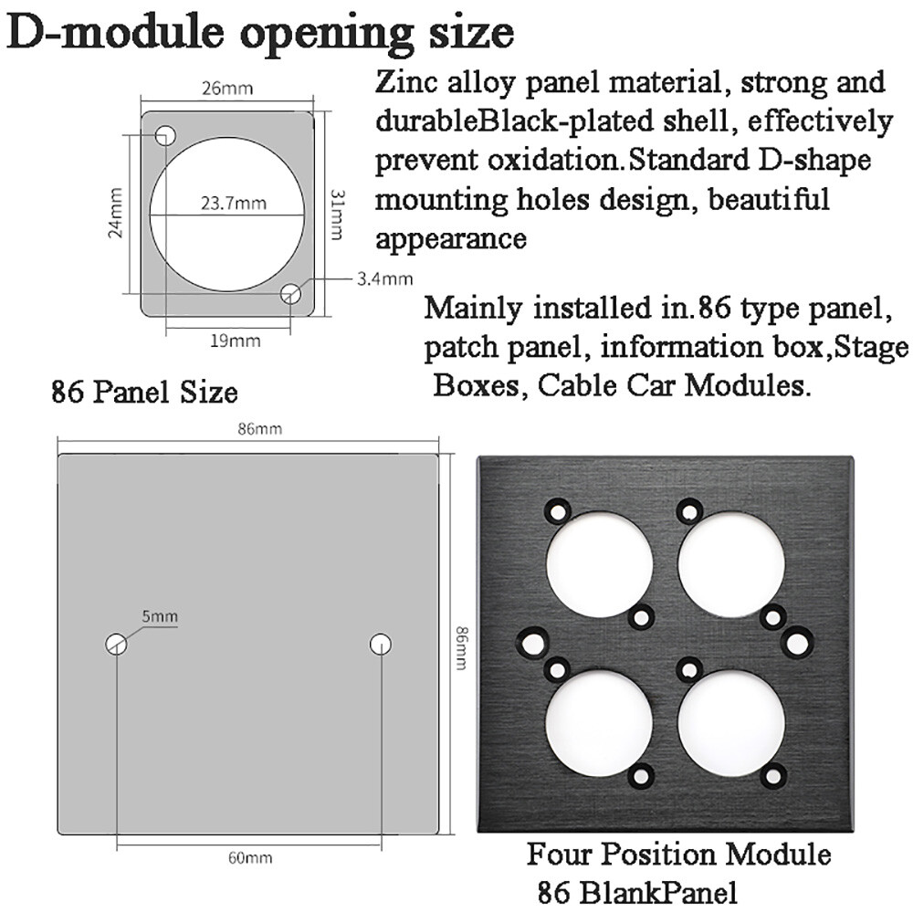 Panel Mount D Type Usb3.0/2.0 Hdmi Female-female Metal Connector Jack ...