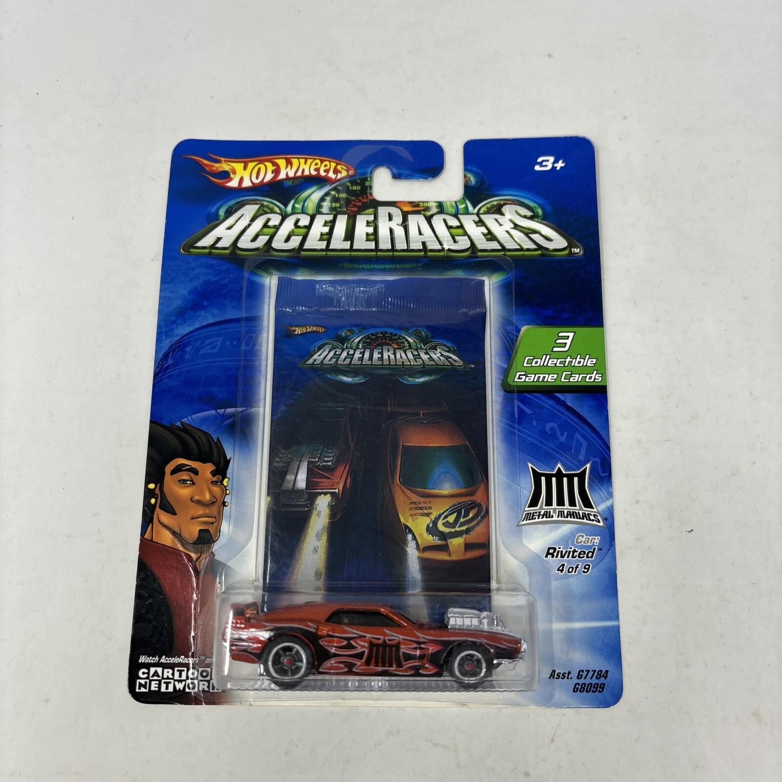 Hot Wheels AcceleRacers Metal Maniacs Metallic Orange Rivited 4/9 | eBay