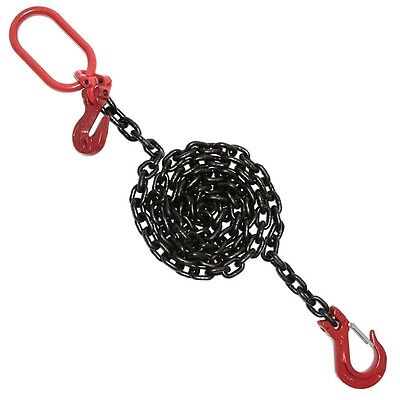 9/32" x 15' Adjustable Lifting Chain Sling Grade 80 Grab Hook Safety ...