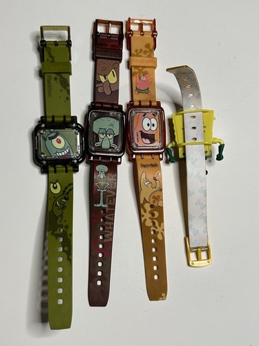 VTG 2004 4 Burger King Spongebob Patrick Star & Plankton Digital Wrist ...