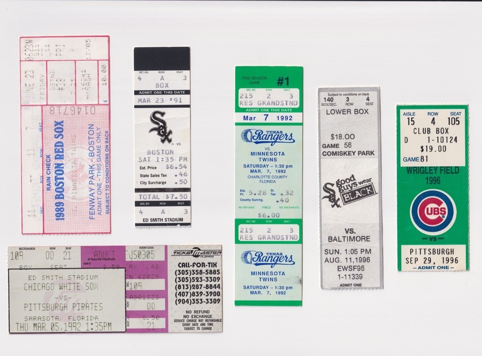 Lot of 23 Different Major League Baseball Ticket Stubs | eBay