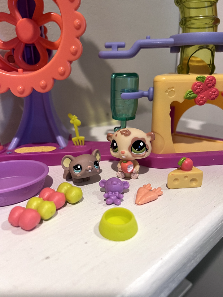 Hasbro Littlest Pet Shop LPS Hamster Playground #1888 Mouse #1889 ...