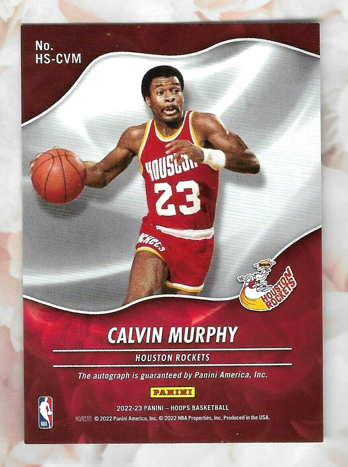 CALVIN MURPHY 2022-23 PANINI HOOPS AUTOGRAPH AUTO SP # HS-CVM ROCKETS ...