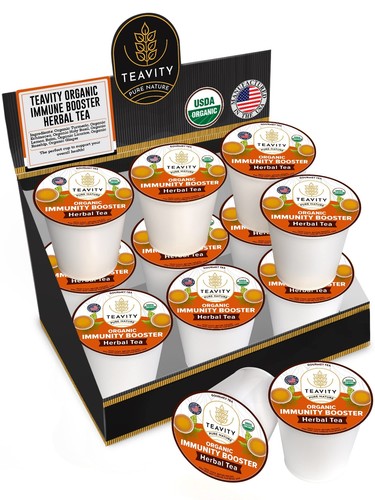 Organic Ginger Tea Pod with Echinacea Turmeric and Licorice for Keurig ...