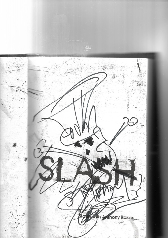 Slash - Biography Hardcover Signed with hand drawn sketch Very Good ...