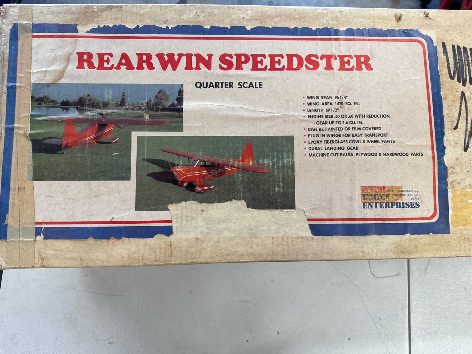VINTAGE RC BALSA PLANE BRIDI QUARTER SCALE REARWIN SPEEDSTER | eBay