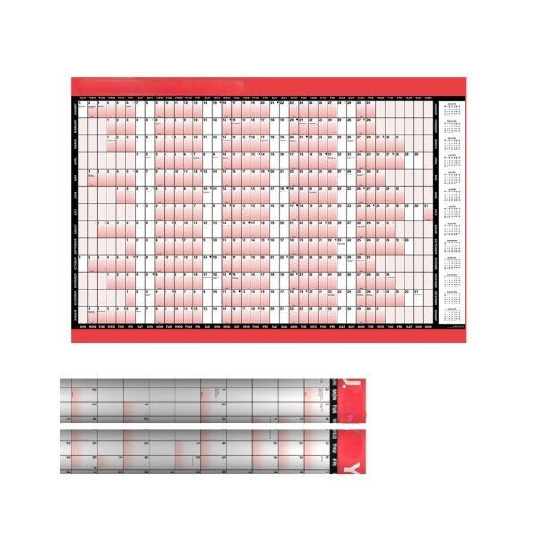 Full Year Wall Planner Calender 2024 Year Planner Wall Chart/Calendar ...
