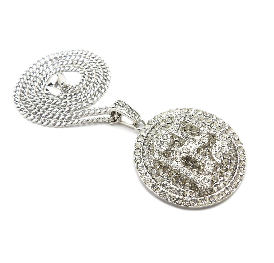 NEW ICED 69 SPINNER PENDANT WITH 24" 3mm CUBAN CHAIN | eBay