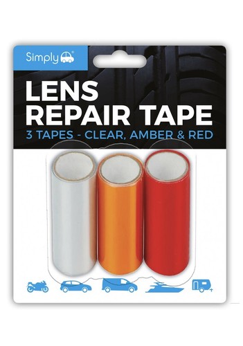 Pack Of 3 Car Lens Repair Tape Red Amber Clear Headlight Brake Light ...