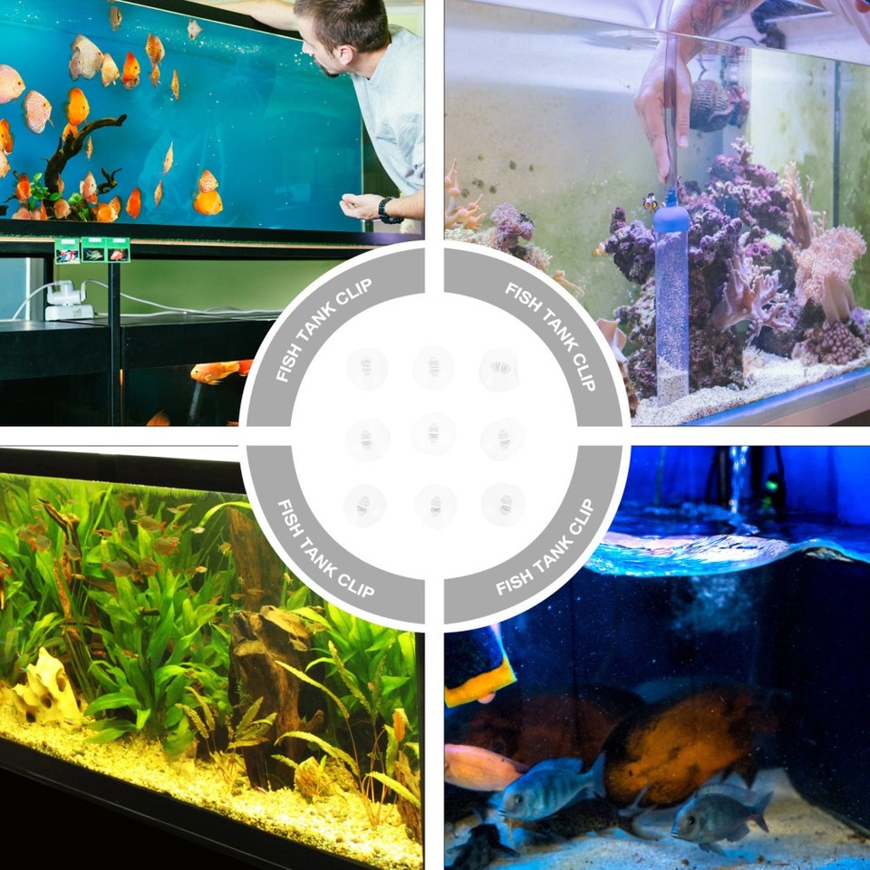 40 Pcs Fish Tank Oxygen Accessories Aquarium Suction Cups Hose Clamps ...