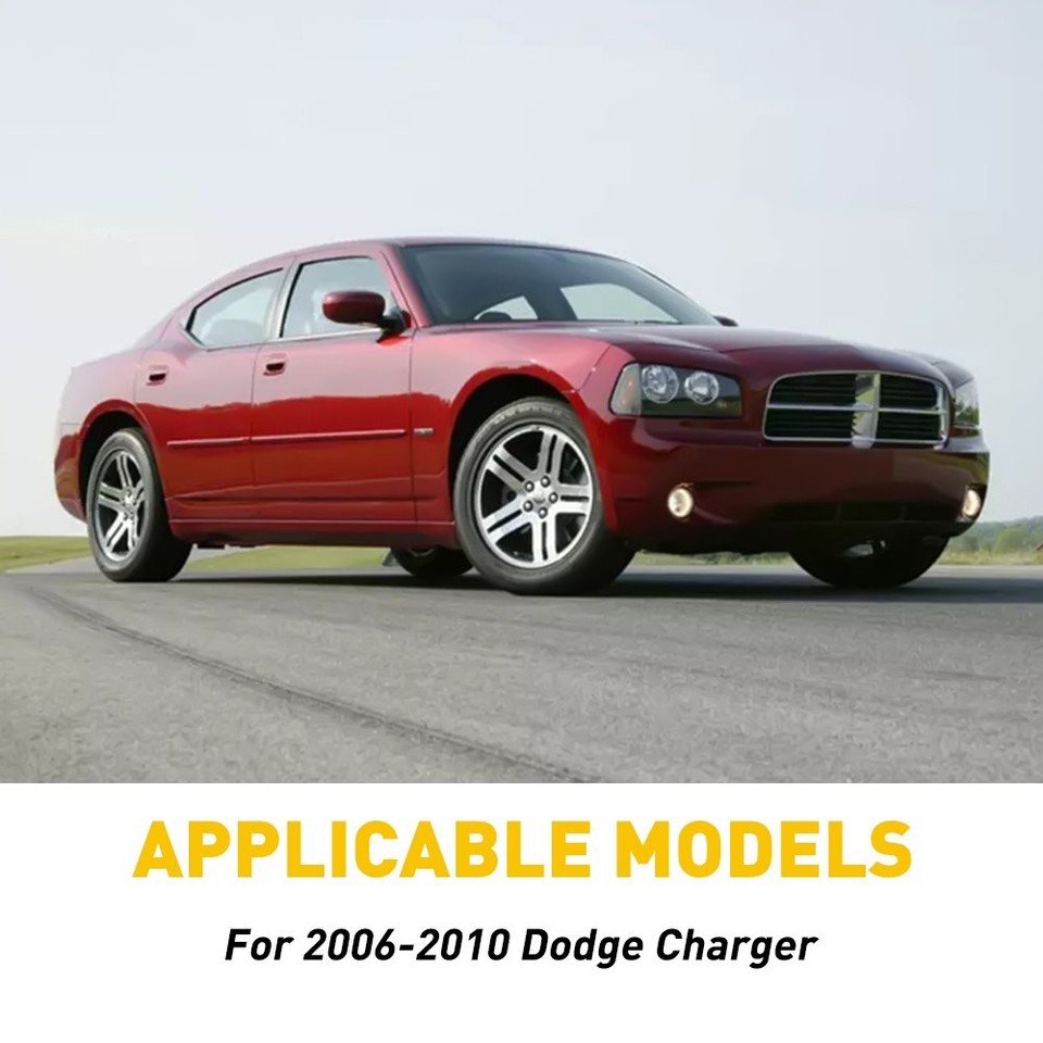 6PCS Black Door Car Window Pillar Post Cover For 2006-2010 Trim Dodge ...