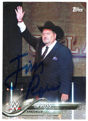 JIM ROSS 'JR' SIGNED AUTO 2018 TOPPS CARD #40 WWE/WCW/NWA | eBay