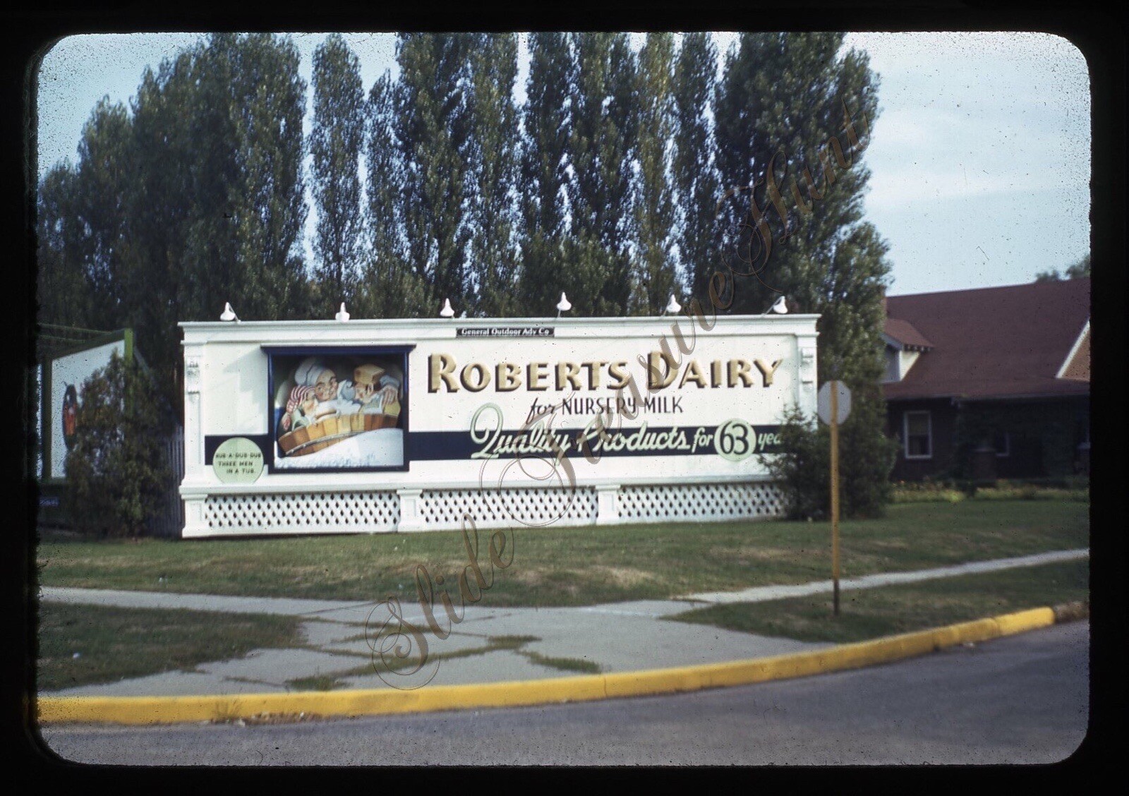 Roberts Dairy Nursery Milk Billboard 1940s Slide 35mm Red Border ...