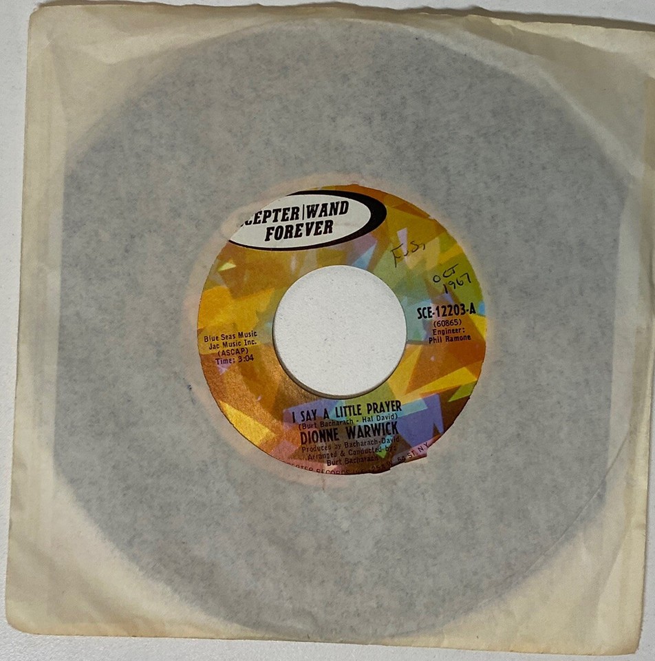 Dionne Warwick - I Say a Little Prayer - Scepter (45RPM 7”)(RC237) | eBay